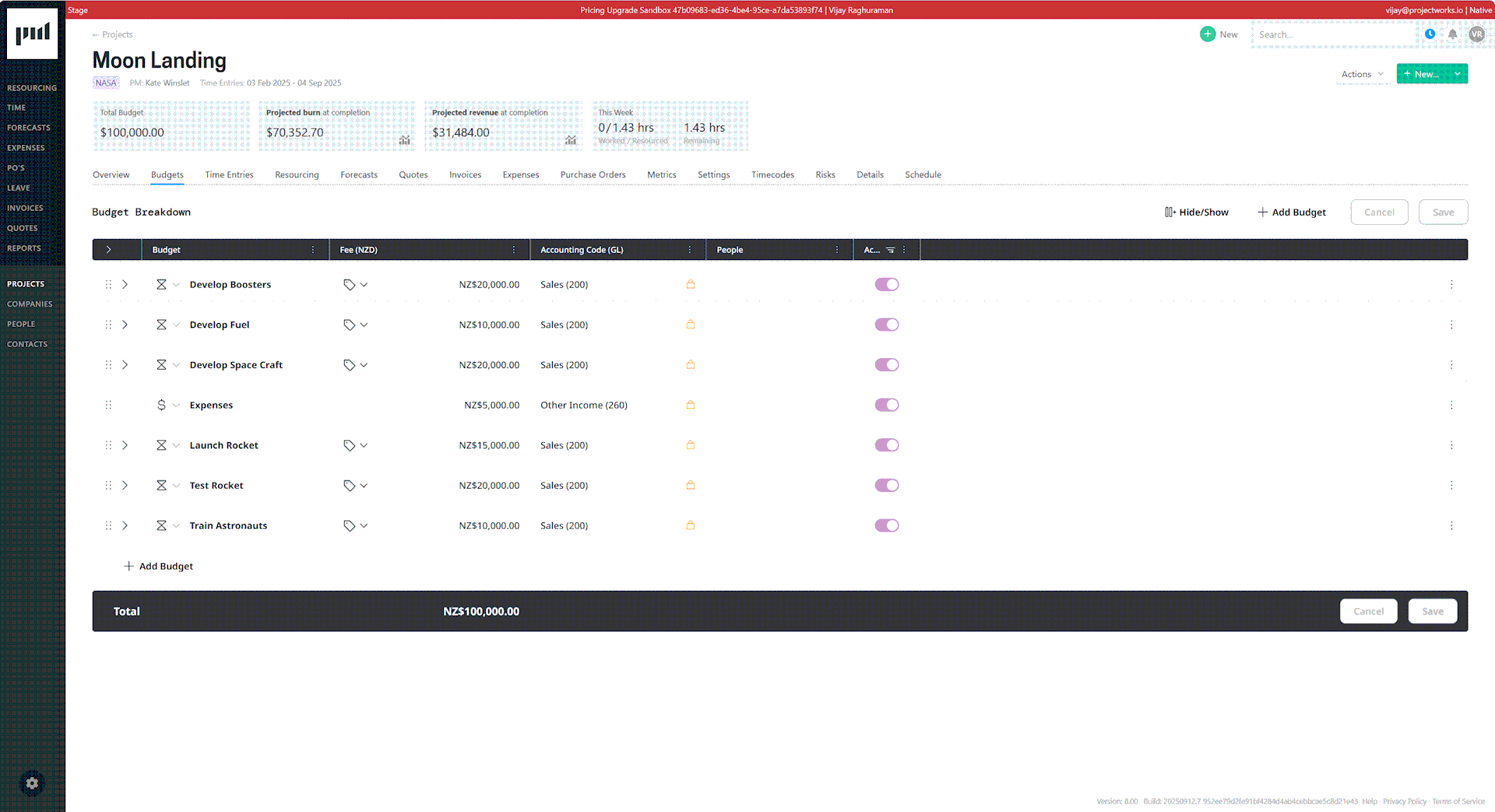Using Xero tracking categories on invoices