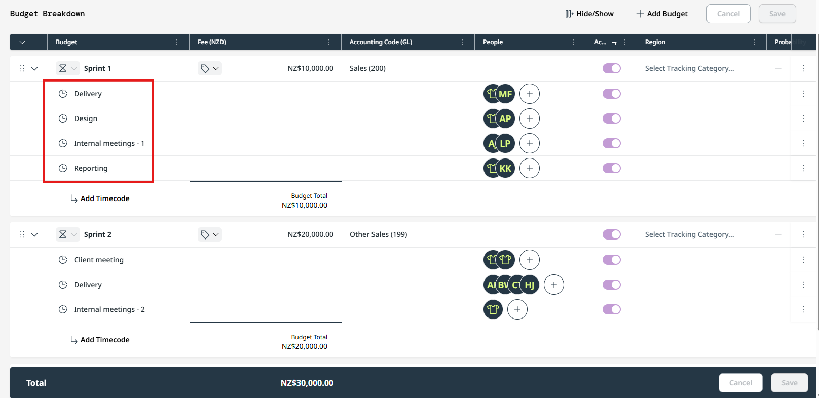 Setting Up Timecodes