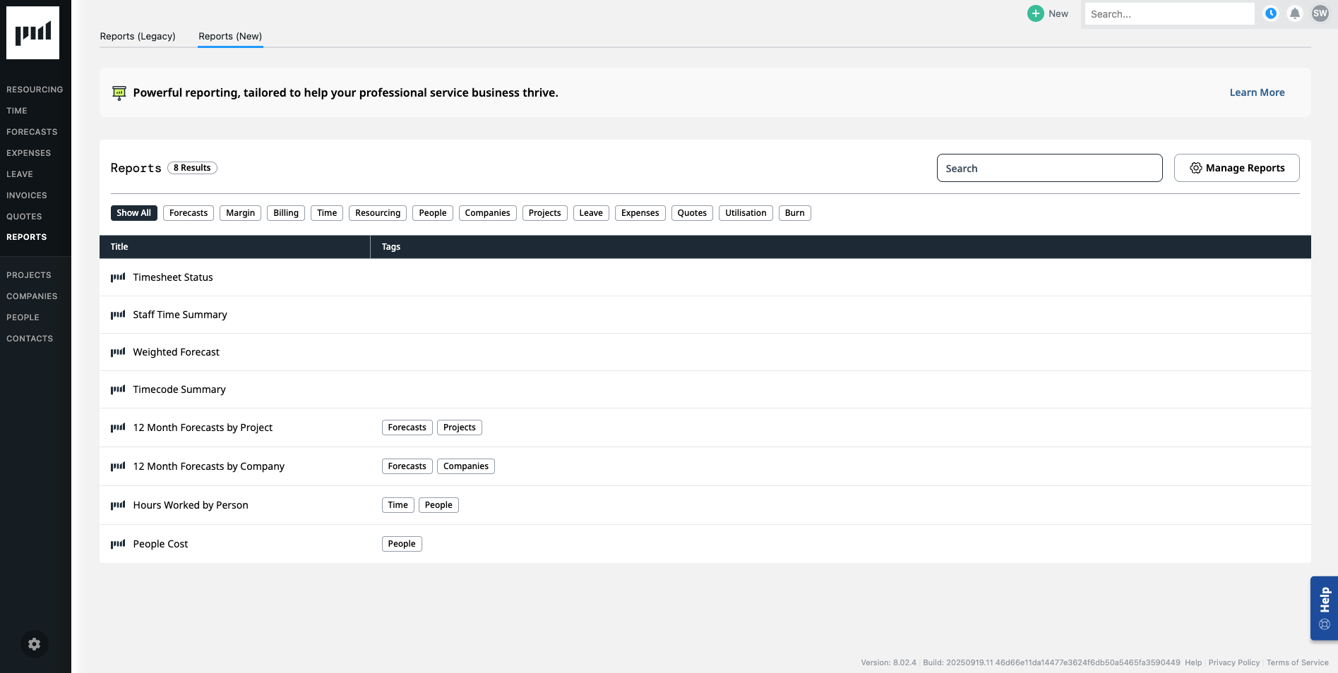 Overview of Reporting