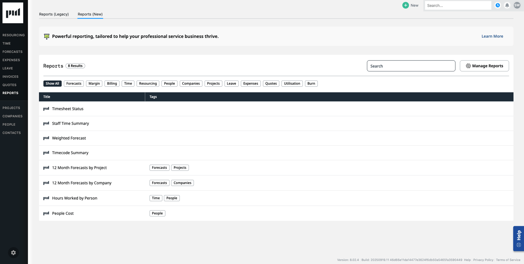 Overview of Reporting