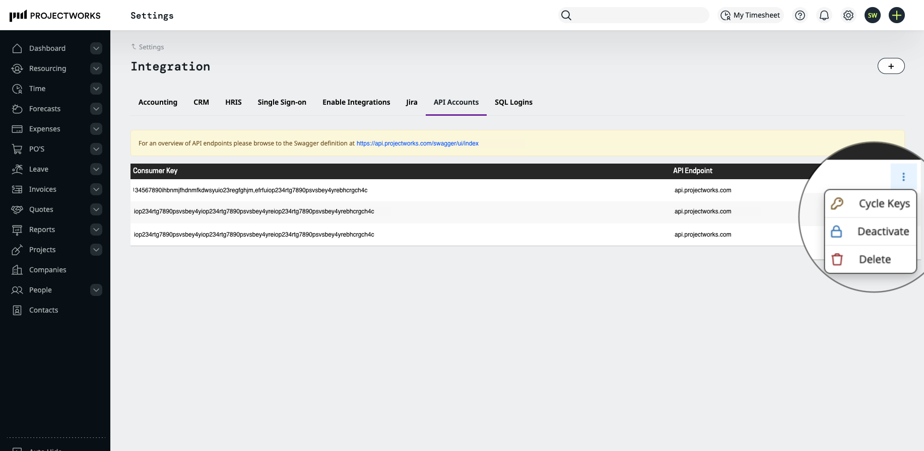 How to work with API Accounts
